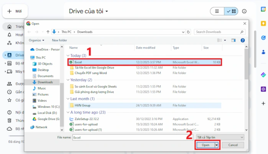 Instructions on How to Upload Excel Files to Google Drive Quickly and Easily